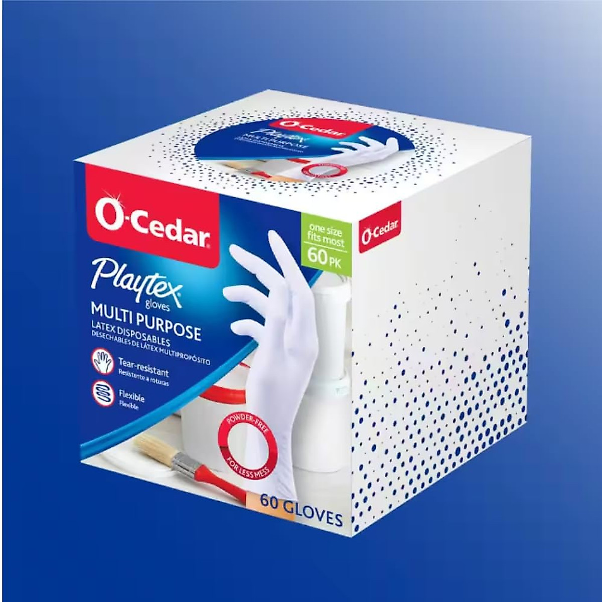 PLAYTEX Multi-Purpose White Latex Gloves, 1-Size Fits Most 60 Count (Pack of 1)