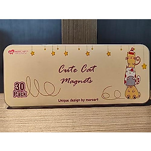 MORCART 30PCS Cat Magnets for Fridge, Cute Magnets for Refrigerator Locker Whiteboard Decorative Magnetic Board Cabinets Classroom Office Cubicle School Gift for Adult