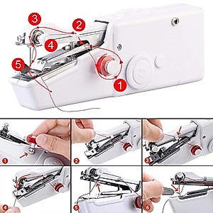 29 PCS Handheld Sewing Machine, Quick Portable Mending Machine, Electric Handy Sewing Machine, perfect for Beginners Sewing Curtain DIY Fabric Cloth Jeans Pet Clothes