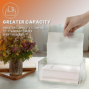Generic Pick & Go Acrylic Dryer Sheet Holder, Transparent Dryer Sheets Container for Laundry Room Organizer, Clear Dryer Sheet Dispenser Container Box with Lid