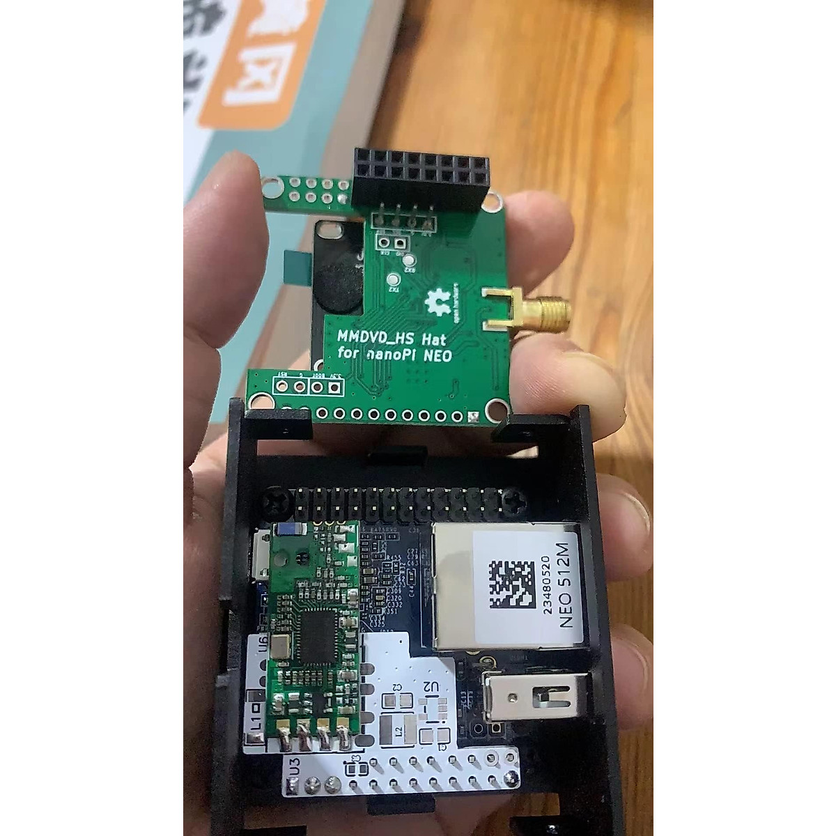 MMDVM Nano Hotspot - Portable NanoPi NEO with NanoHat OLED MMDVM with External WiFi Module | Allwinner H3 RAM 512MB Ubuntu Ready | Supports C4FM YSF NXDN DSTAR P25 DMR | CNC Alloy Case Heatsink