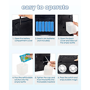 Upgraded Bubble Machine with 2 Speed Levels,Blow 20000+ Bubbles/Minute,Portable Automatic Bubble Machine for Kids Toddlers,Durable Bubble Maker Outdoor Toys Gifts for Birthday,Wedding,Party,Christmas