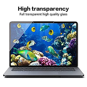Megoo [2 Pack Glass Screen Protector for Surface Laptop Studio 2/ Surface Laptop Studio 14.4'', Easy Installation/HD Transparent/Scratch Resistant/Case and Surface Pen Friendly 9H Tempered Glass
