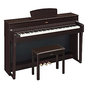 Yamaha Arius, Console Digital Weighted 88-Key Graded Hammer 3 Action, CFX Concert Grand Piano Sound, Includes Bench, Dark Rosewood (YDP184R)