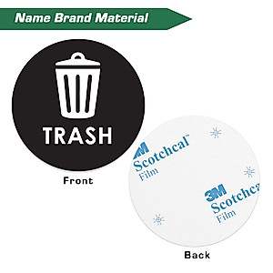 Recycle Sticker Trash Can Decal - 6" Large Recycling Vinyl - 4 Pack (Black & Blue)