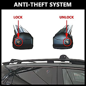 ROKIOTOEX Cobra Roof Rack Crossbars Fit for Ki-a 2023 Telluride EX X-Line, SX X-Pro Raised Side Rails, Cross Bars for Rooftop Cargo Box Luggage, Ski Board, Bike Carrier – Silver CJ4035