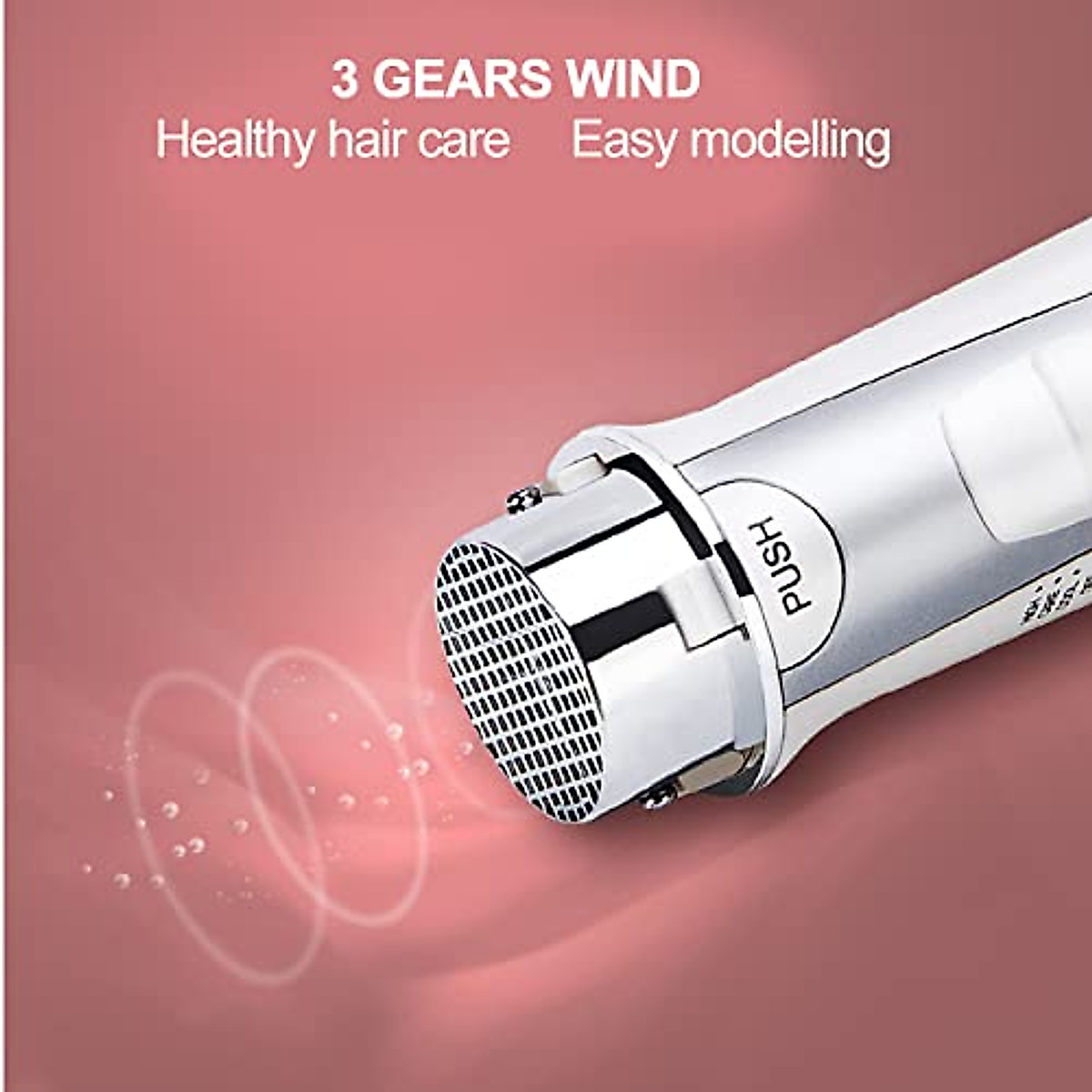 2-In-1 Electric Hair Dryer Styling Tool - Blow Dryer Brush with Teasing Comb, 3 Gear Adjustable Hair Straightener (US Plug)