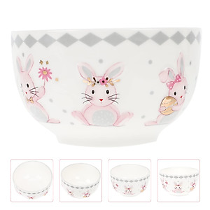 SOIMISS Easter Bowl Ceramic Bunny Candy Dish Easter Basket Rabbit Candy Bowl Snack Appetizers Porridge Soup Bowl Salad Bowl Spring Party Home Restaurant Use