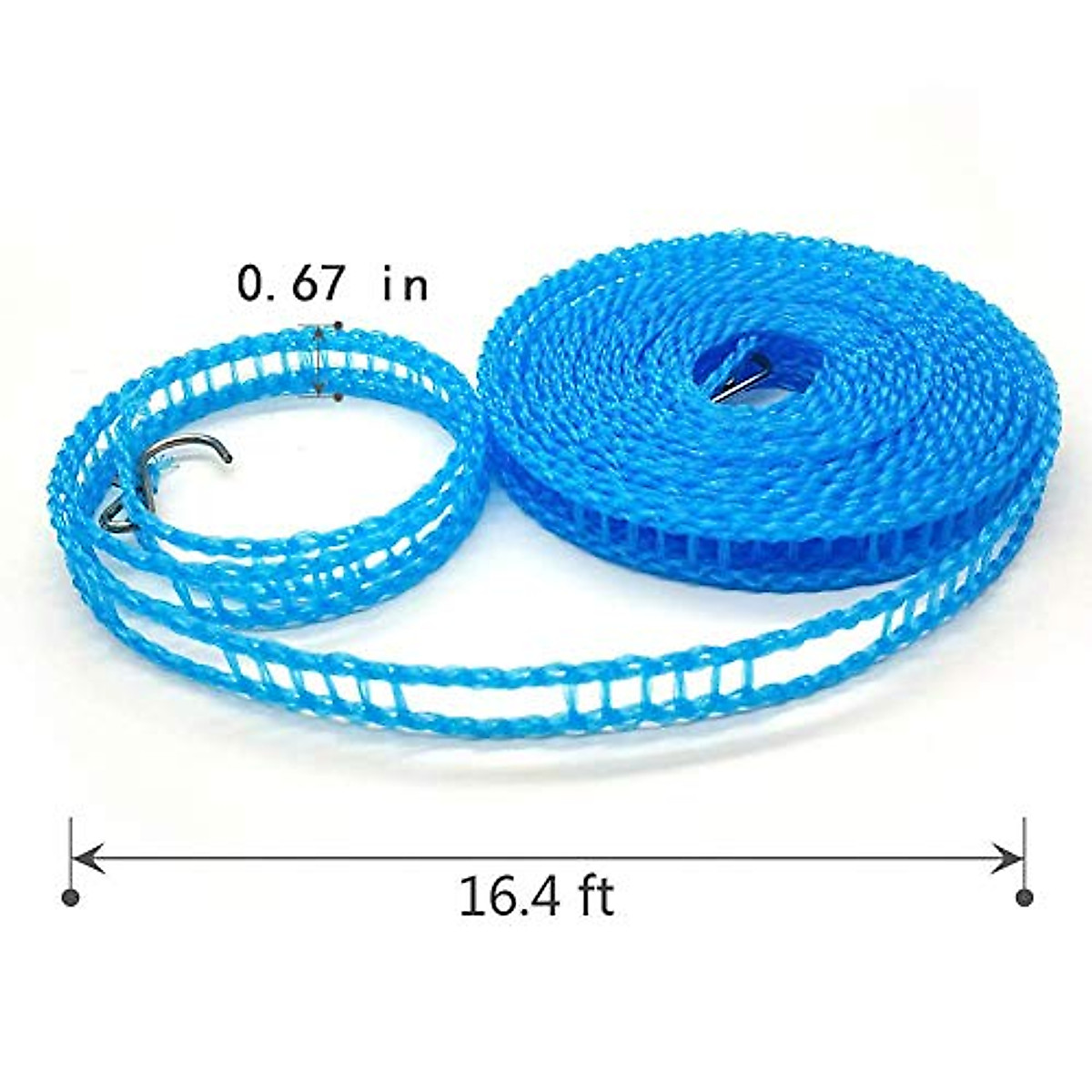 The Garnish Gripper Non-Slip Clothesline 3 Pieces Portable Adjustable Dryer Line Windproof Non-Slip Clothesline for Camping Travel Indoor Outdoor Product