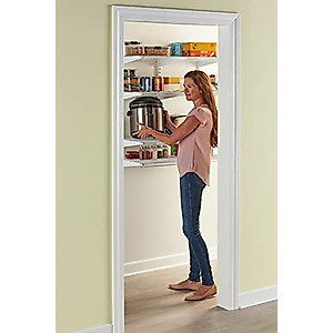 Rubbermaid Pantry 36" Closet Storage Organization System Kit, 4 Shelf System for Pantry Storage, White