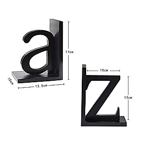 FUYU 1 Pair Creative Letter Wood Bookend Book Stand Home Decoration