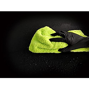 GLOSSONLY Edgeless Plush Microfiber Towels for Cars, Professional Car Drying Towels, Car Detailing Microfiber Cleaning Cloths 6 Pack - Lint-Free, Scratch-Free, Highly Absorbent 500GSM 16in x 16in