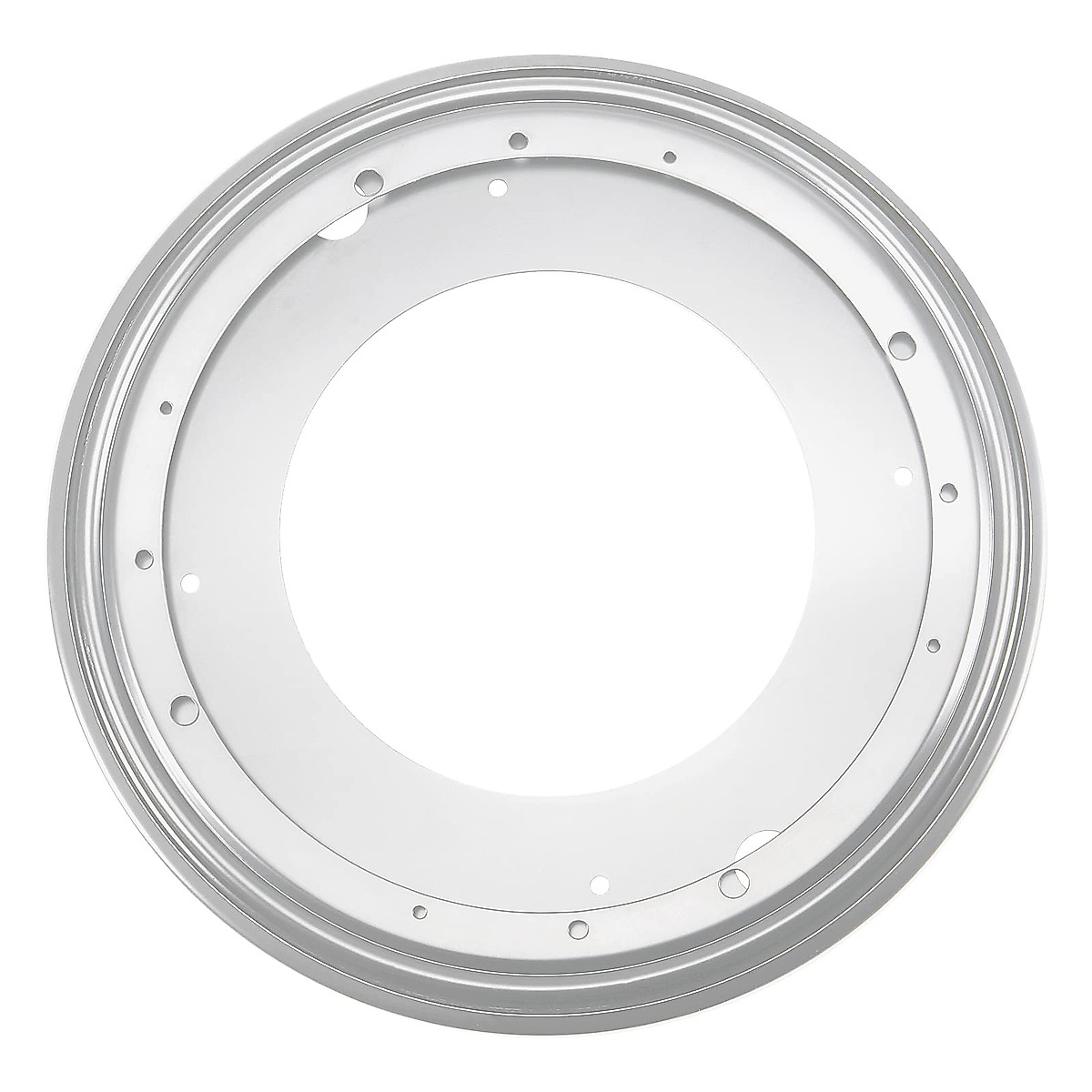 ZEONHEI 4 Pack 12 Inch 360 Degree Lazy Susan Hardware, 5/16 Inch Turntable Bearings Plate Base with Screws and Pads, Lazy Susan Bearing Hardware Turntable Swivel Plate for Rotating Chair Table