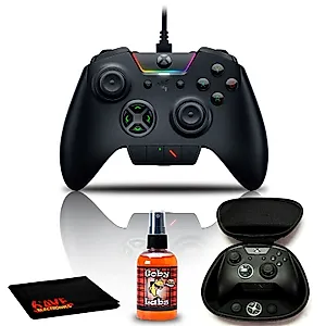 Razer Wolverine Ultimate Wired Gaming Controller (Black) Bundle with 6Ave Cleaning Kit - for PC, Xbox One, and Xbox Series X