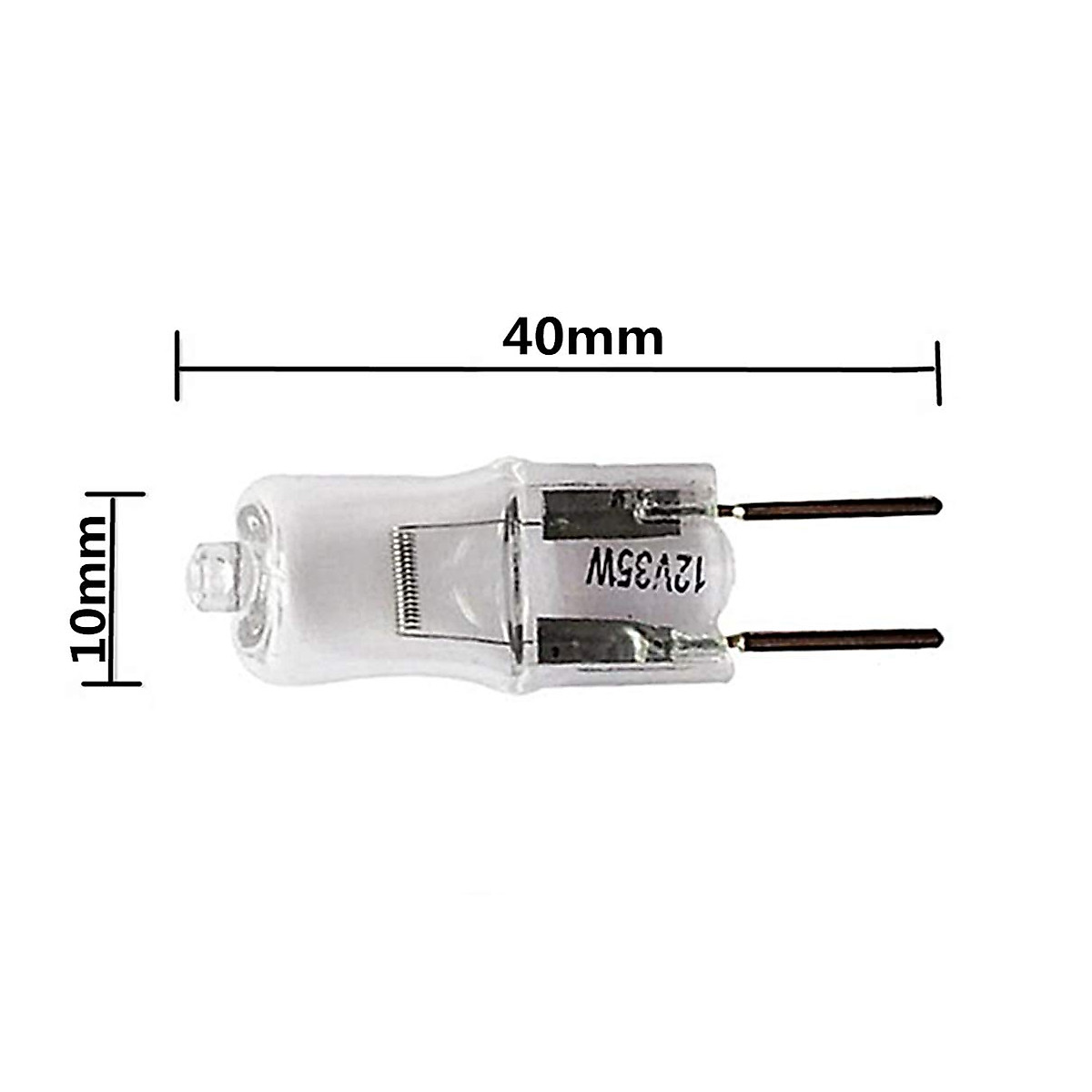 35W Halogen Bulbs G5.3 35 Watt G5.3 12V 35W Halogen Bulbs JC Bi-Pin Base Light 35 Watt 12 Volt Halogen Lamp for Home Lighting,Clear Glass Lens,Warm White 2700K,10 Pack