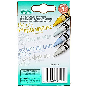 Crayola Colors of Kindness, Pack of 24 Crayons, 24 Count (Pack of 1), Assorted