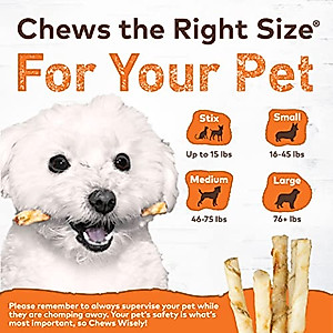 EARTH ANIMAL No Hide Stix Chicken Flavored Natural Rawhide Free Dog Chews Long Lasting Dog Chew Sticks | Dog Treats for Small Dogs and Cats | Great Dog Chews for Aggressive Chewers