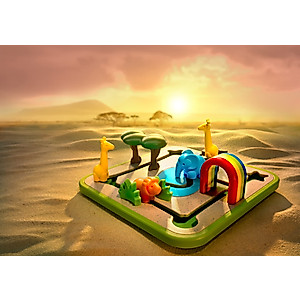 SmartGames Safari Park Jr. Preschool Puzzle Game with 60 Challenges for Ages 3 and Up