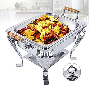 Stainless Steel Chafer Set Chafing Dish Buffet Set Chafing Dish Buffet Catering Warmer Classic Baking Tray for Buffet, Wedding and other Banquet Events