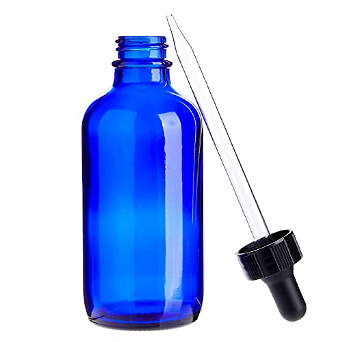 Juvale 30pcs Set, 24 Count 4oz 120ml Blue Glass Dropper Bottles and 6 Funnels for Essential Oils and Perfumes