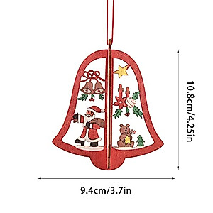 IAMAGOODLADY Christmas Decorations,Christmas Tree Pendant Hanging Home Ornament Christmas Decoration,Wooden Hollow Three-Dimensional Snowflake Ornament 50% Percent Stuff