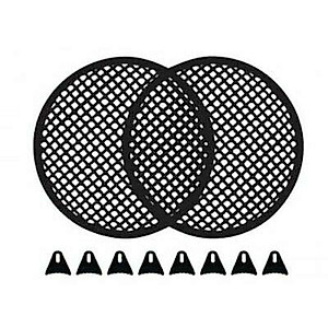 10" SubWoofer Metal Mesh Cover Waffle Speaker Grill Protect Guard DJ Car Audio (1 Pair) with Screws and Clips