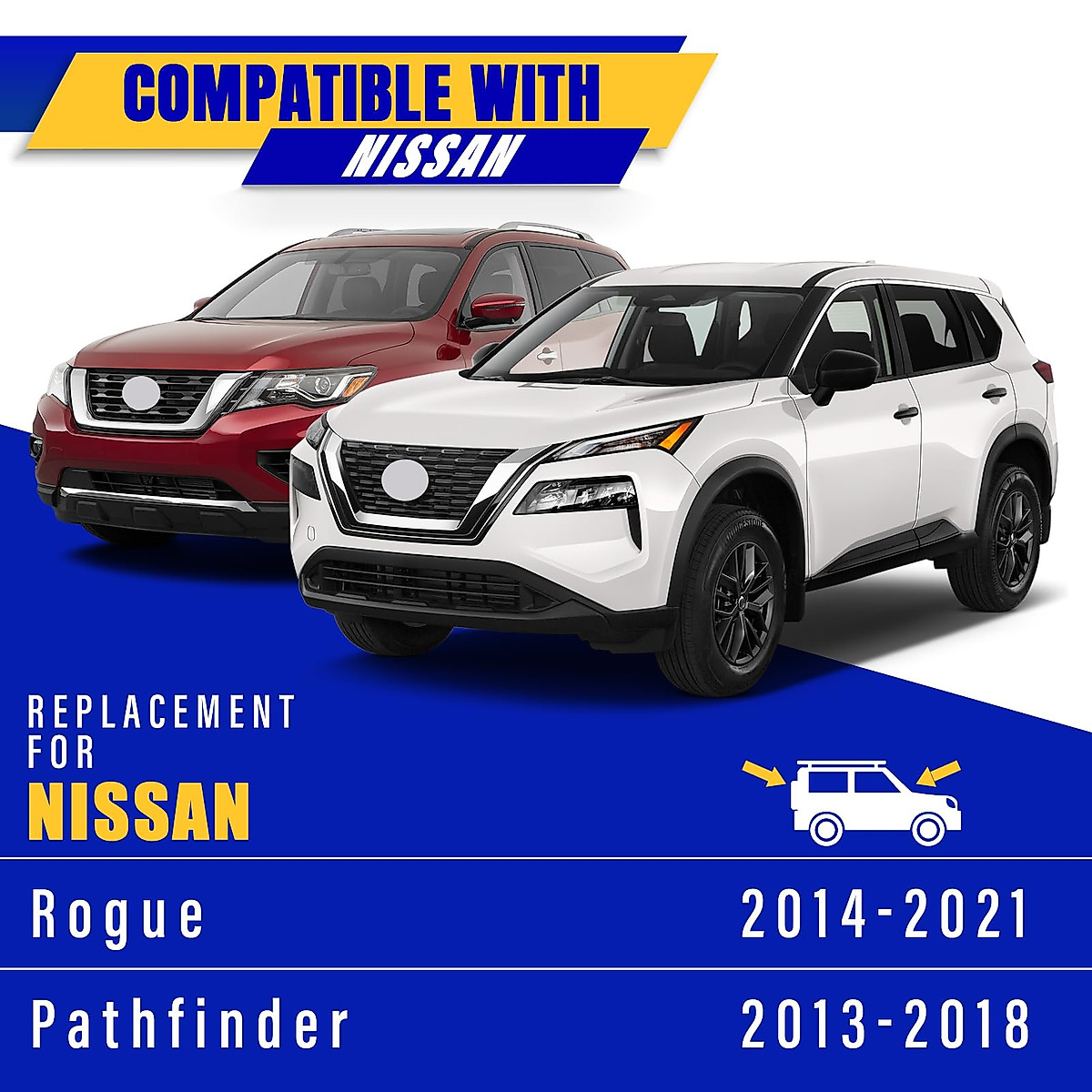 3 wipers Replacement for 2014-2021 Nissan Rogue, Windshield Wiper Blades Original Equipment Replacement - 26"/17"/12" (Set of 3) U/J HOOK