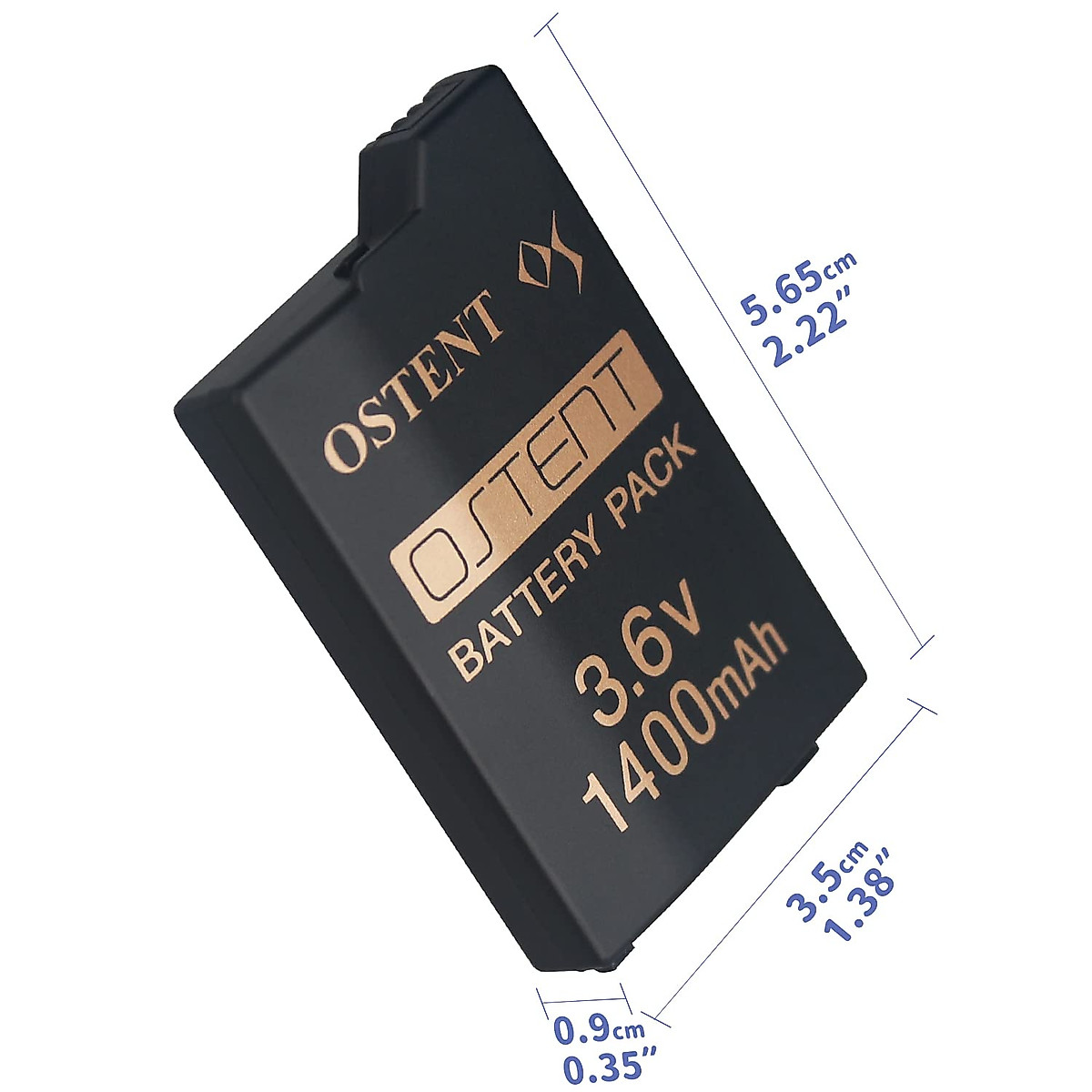 OSTENT Real 1400mAh 3.6V Lithium Ion Li-ion Polymer Rechargeable Battery Pack Replacement Upgraded Version for Sony PSP 2000/3000 PSP-S110 Console Video Games