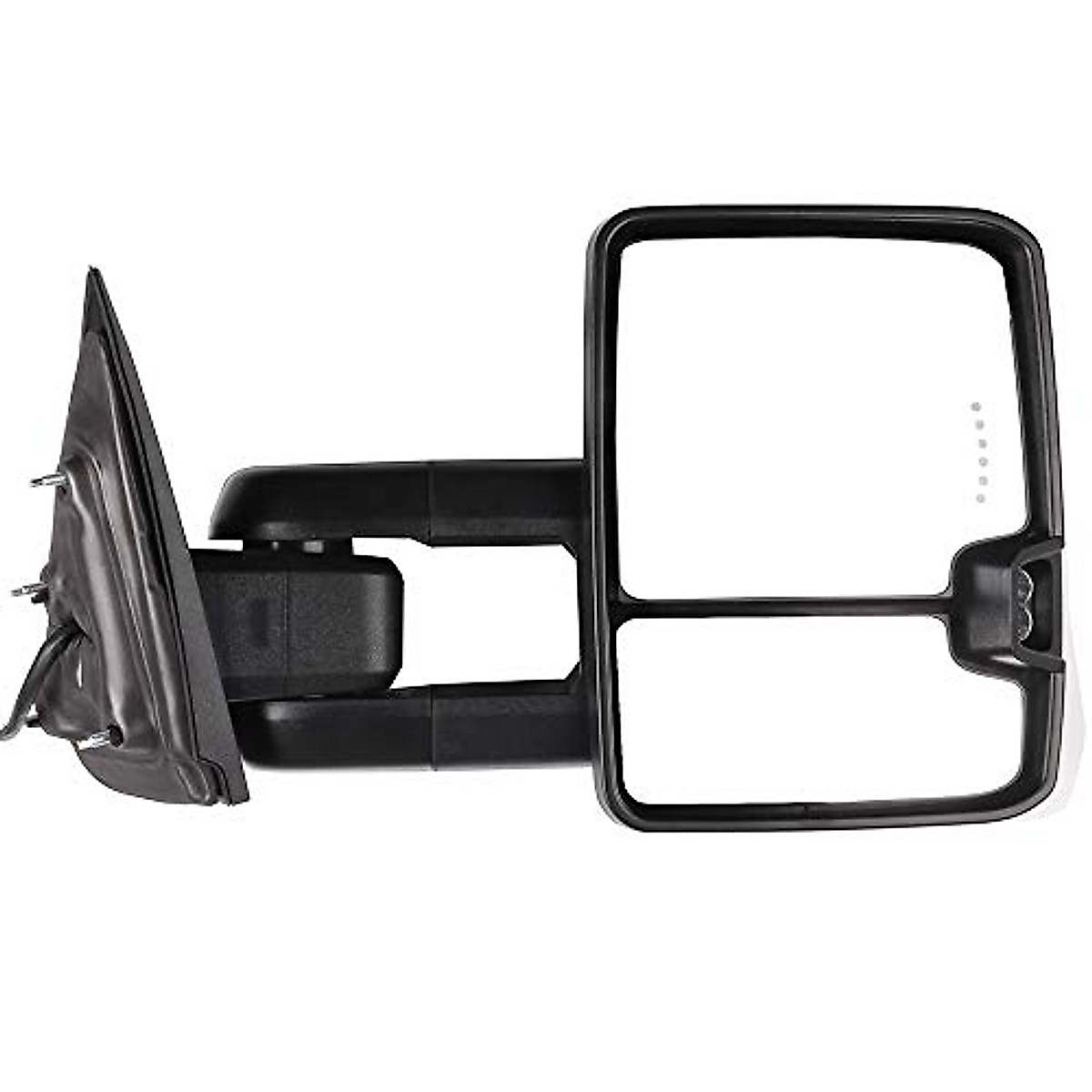 FEIPARTS Tow Mirrors Towing Mirrors Fit for 2014-2018 for Chevy Silverado for GMC Sierra 1500 Towing Mirrors with Left Right Side Power Heated LED Turn Signal Running Back Up Light Black Housing