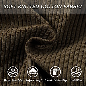 VICVIK Baby Boy Girl 2 Pack Solid Romper Knitted Button One Piece Bodysuit Long Sleeve/Short Sleeve Newborn Infant Jumpsuit Clothes