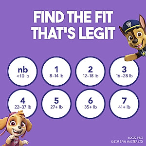 Luvs Diapers - Size 6, 64 Count, Paw Patrol Disposable Baby Diapers