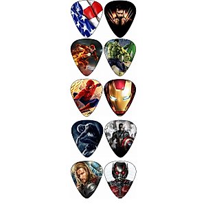 SuperHeroes Guitar Picks(Avengers 10 in a pack)