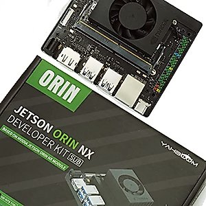 Yahboom Jetson Orin NX Development Kit with 19 V DC Power Supply IMX219-77 Camera M.2-Key E Networking Module AI Edge Computing (Orin NX 8GB Camera Advanced Kit)