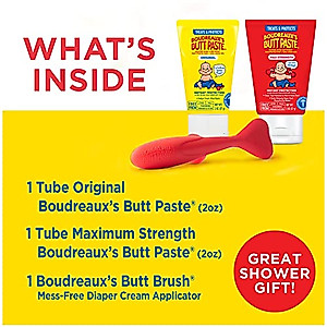Boudreaux's Butt Paste Complete Rash Kicking Kit, Diaper Rash Cream Ointments for Baby & Applicator