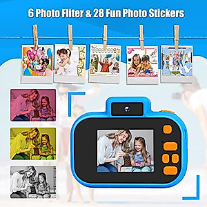 Kids Camera Toys for 3 4 5 6 7 8 9 10 Years Old Girls Boys, Toddler Digital Selfie Camera with 32G SD Card, Portable HD Digital Video Camera Christmas Birthday for Children Age 3-9