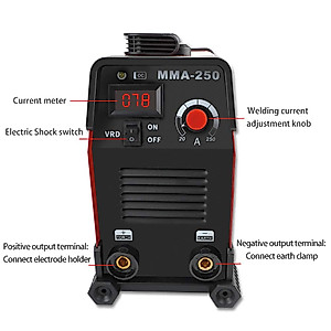 Shikha 250Amp ARC Welding Machine Dual 110 220 volts,Portable DC Inverter Welder 20-250Amp IGBT Digital Display LCD with Welder Inverter Welding Machine Kits