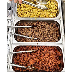 Acero Pro 6 Container Outdoor Steam Table Food Warmer Cart - Bain Marie - 6 Standard 1/3 Pans (12" x 6" x 4") - 30 Quarts Total - Stainless Steel - Propane Powered - Portable for Catering & Events