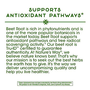 Nature's Way Beet Root 1000 mg, 100 Vegetarian Capsules, Pack of 2