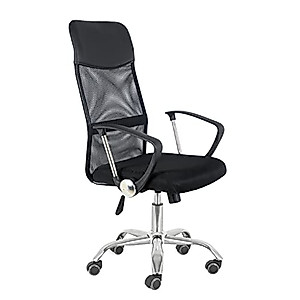 Comfty Executive Leather & Mesh Office Chair, Black
