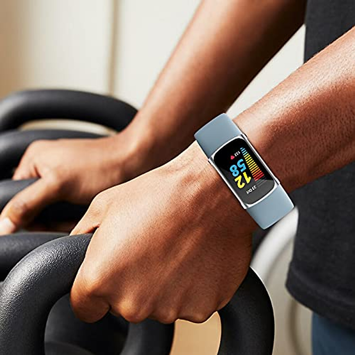 NANW 3-Pack Screen Protector Compatible with Fitbit Charge 5 (Not for Charge 4/3), TPU Rugged Bumper Case Cover All-Around Protective Plated Bumper Shell Accessories for Charge 5 Smartwatch