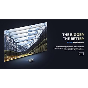 Hisense PX2-PRO Trichroma Ultra Short Throw Home Theater Projector, 90"-130", 4K UHD, Dolby Vision & Atmos, HDR10, 2400 ANSI Lumens, Google TV, Netflix