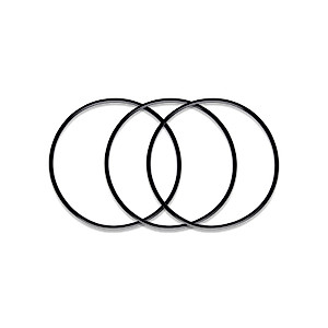 iSpring Housing O-Ring, 3 1/2", for RCC Series RO System and Countertop Water Filter Housing Sump O ring ORFx3, Black, 3 Piece