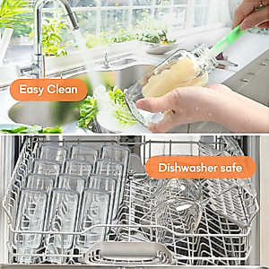 STARSIDE 12 Pack 16oz Glass Drinking Bottles with Lids,Vintage Water Bottles,Reusable Drinking Jars with Lids for Milk,Juicing,Kombucha,Juice