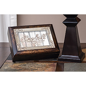 Cottage Garden Be Still Know That I Am God Burlwood Jewelry Music Box Plays Amazing Grace