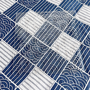 Acrylic Sashiko Stencil, Embroidery Pattern, Quilting Stencil, Classic Ocean Waves Pattern