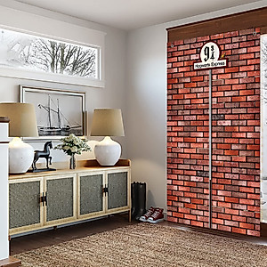 Brick Wall Backdrop,Platform 9 and 3/4 King's Cross, Photo Booth Props Brick Wall Background, Suitable for Outdoor and Indoor use, Fan Love, Birthday Gifts, Party Supplies.