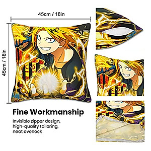 2PCS Japanese Anime Throw Blanket with Pillow Cover,Lightweight Ultra Soft Flannel Blanket Warm Cozy Blanket Bed Blanket for Couch,Office,Picnic,Camping