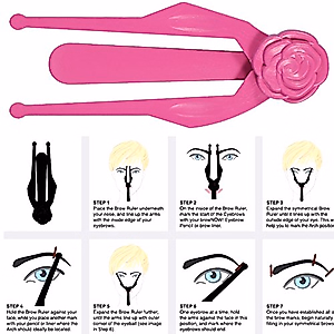 Eyebrow Ruler, 1PC Permanent Makeup Symmetrical Measuring Guide Tattoo Eyebrow Ruler Eyebrow Positioning Ruler Measuring Tool