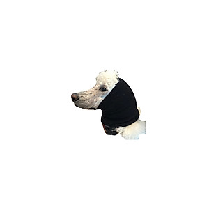 Pet Hoodz for Dogs-Anxiety, Grooming, Ear Muffs, Dog Ear Protection, Calming, Ear Compression, Pet Hoodie, Dog Hoodie, Dog Ear Wrap (Large, Black)