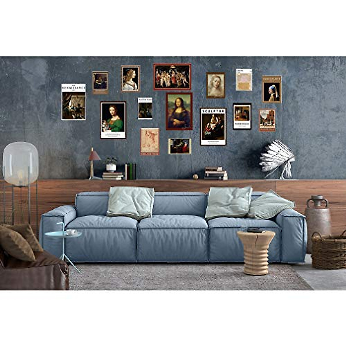 AOPING Wall Aesthetic Pictures Decoration Kit for Wall Decoration, Photo Collage Set Bedroom Decor for Teen Girls VSCO Girls, Collage Posters Kit (15 Sheets) - Renaissance